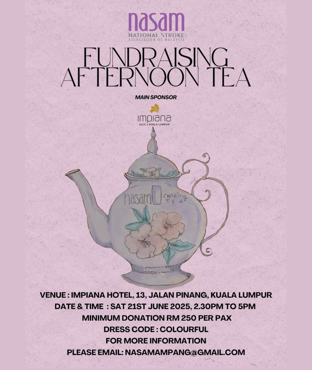 NASAM Ampang: Fundraising Afternoon Tea – Nasam
